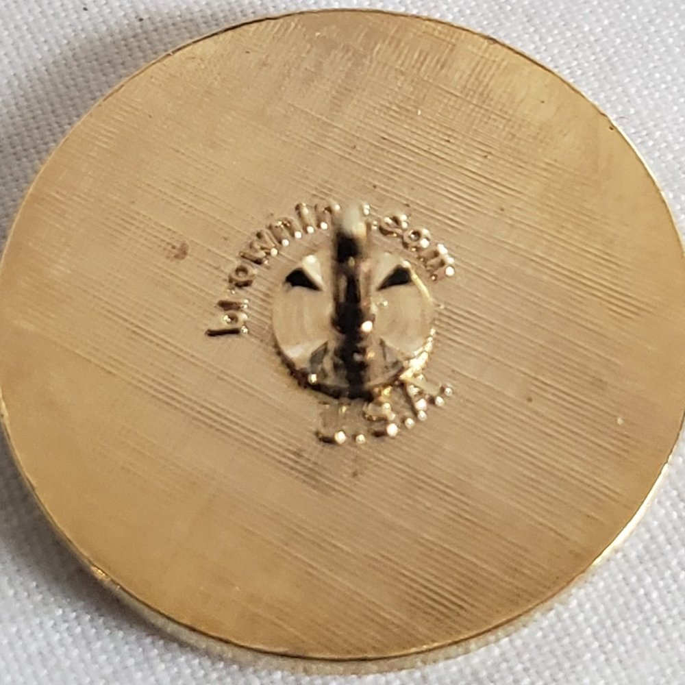 25 Years Of Service Award Vintage Round Lapel Pin By … - Gem